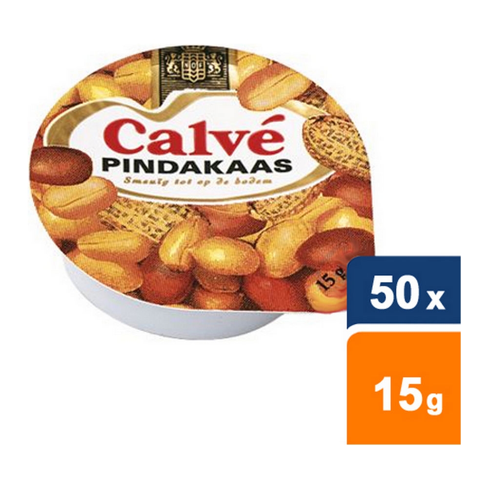 Calvé - Pindakaas - 50 x 15g | Foodworld XL NL