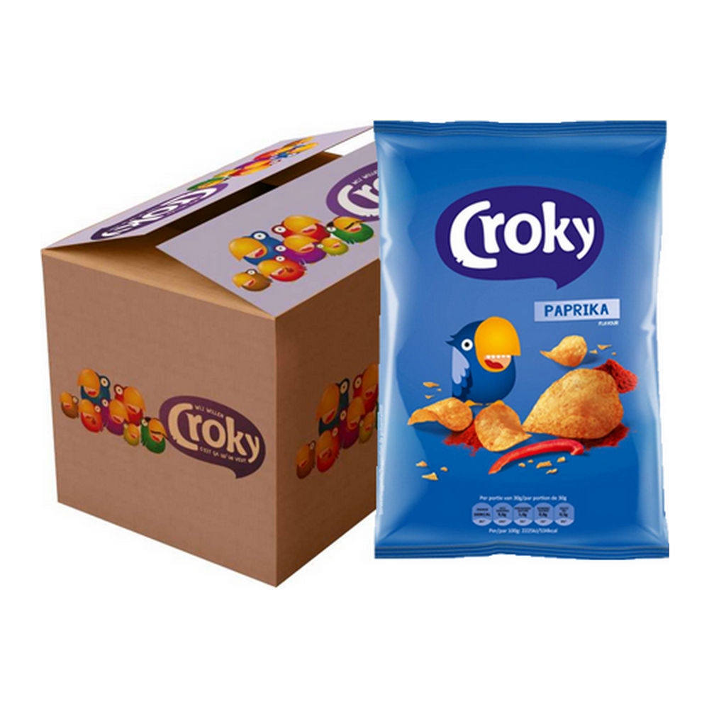 Croky - Paprika Chips - 12x 100g | FoodWorld-XL